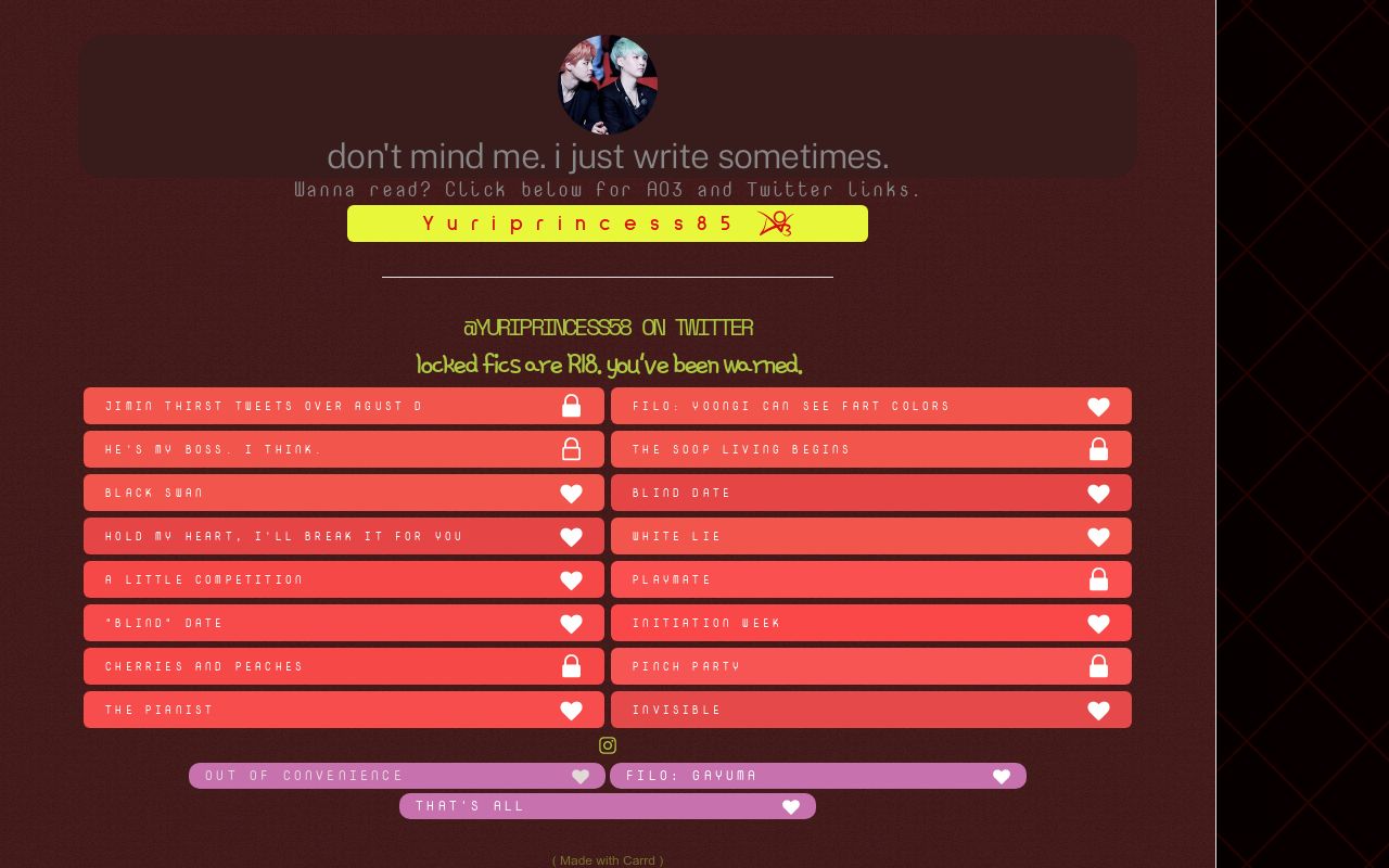 yuriprincess navigation site